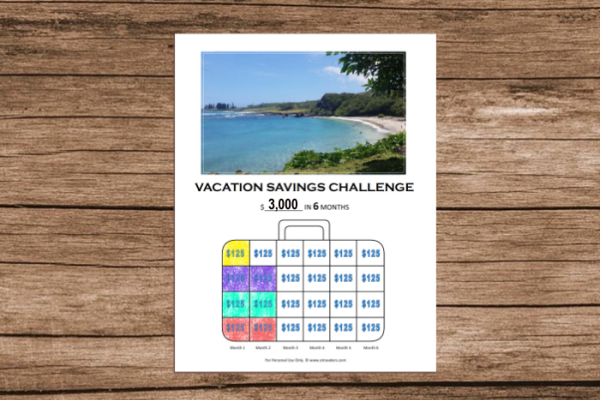 Free Vacation Savings Challenge Printables - O Travelers